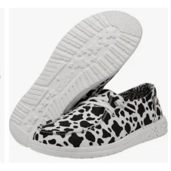Hey Dude | Shoes | Hey Dude Wendy Cow Print | Poshmark